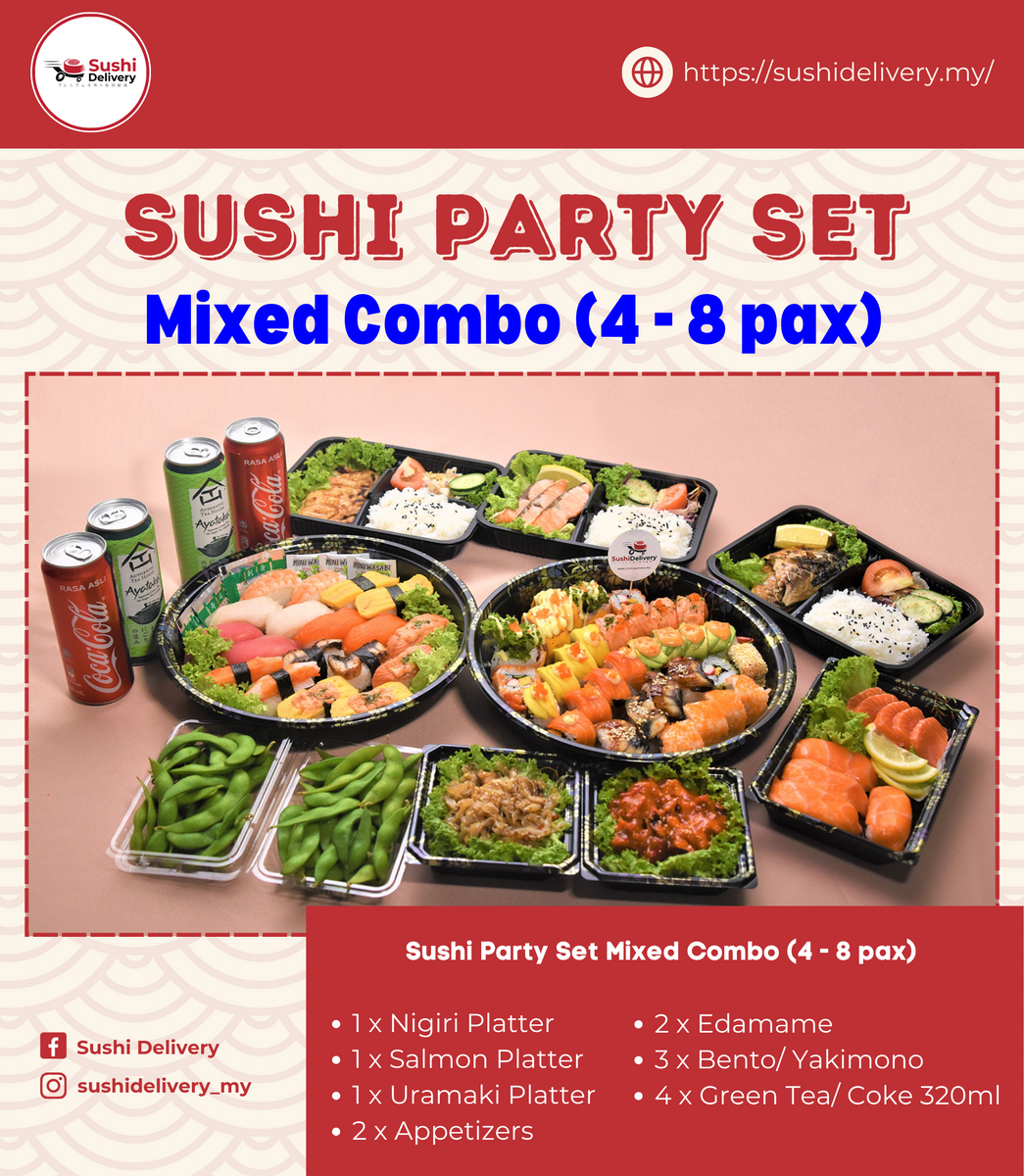 Sushi Party Set - Mixed Combo (4-8 pax) | Sushi Delivery Malaysia